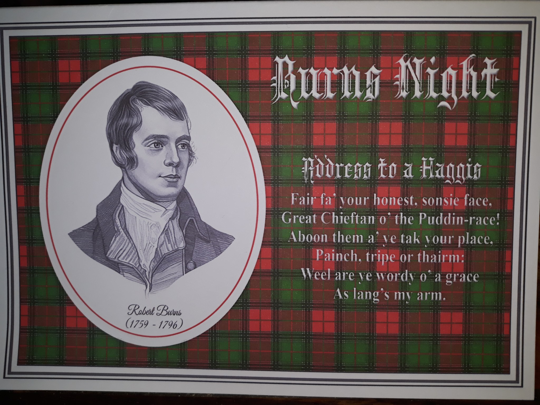 A different Burns Night – Roberta Franklin